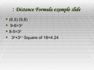 Pythagorean theorem and distance formula | PPT