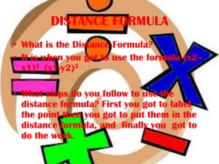 Pythagorean theorem and distance formula | PPTX