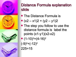 Pythagorean theorem and distance formula | PPT