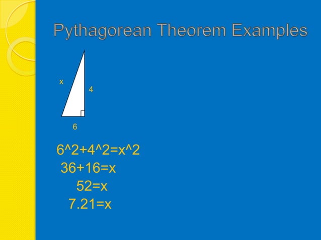 Pythagorean theorem and distance formula | PPTX