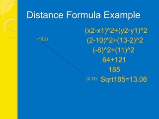 Pythagorean theorem and distance formula | PPTX