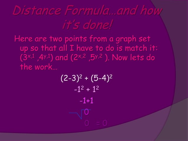 Pythagorean theorem and distance formula | PPTX