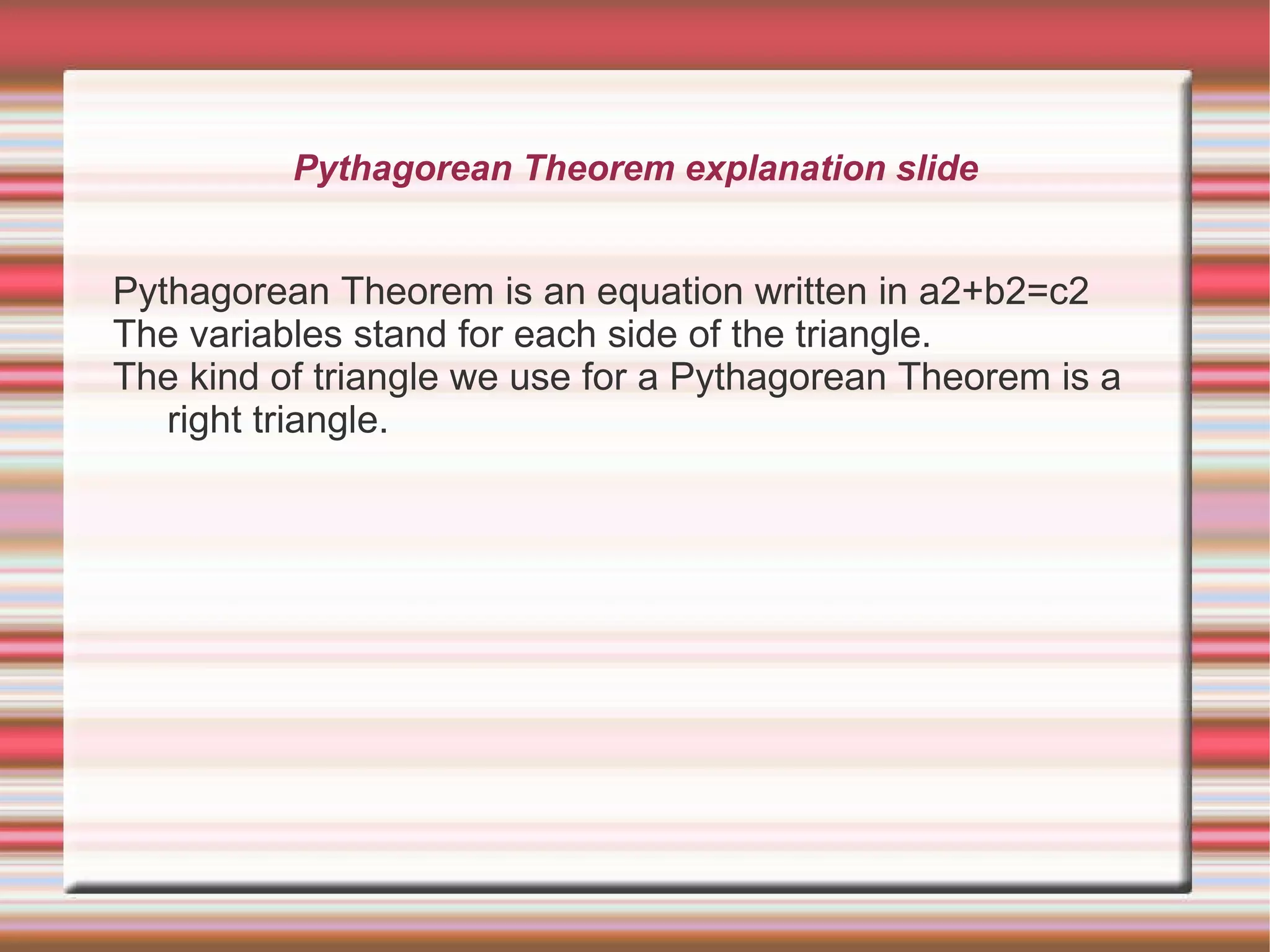 Pythagorean theorem and distance formula | ODP