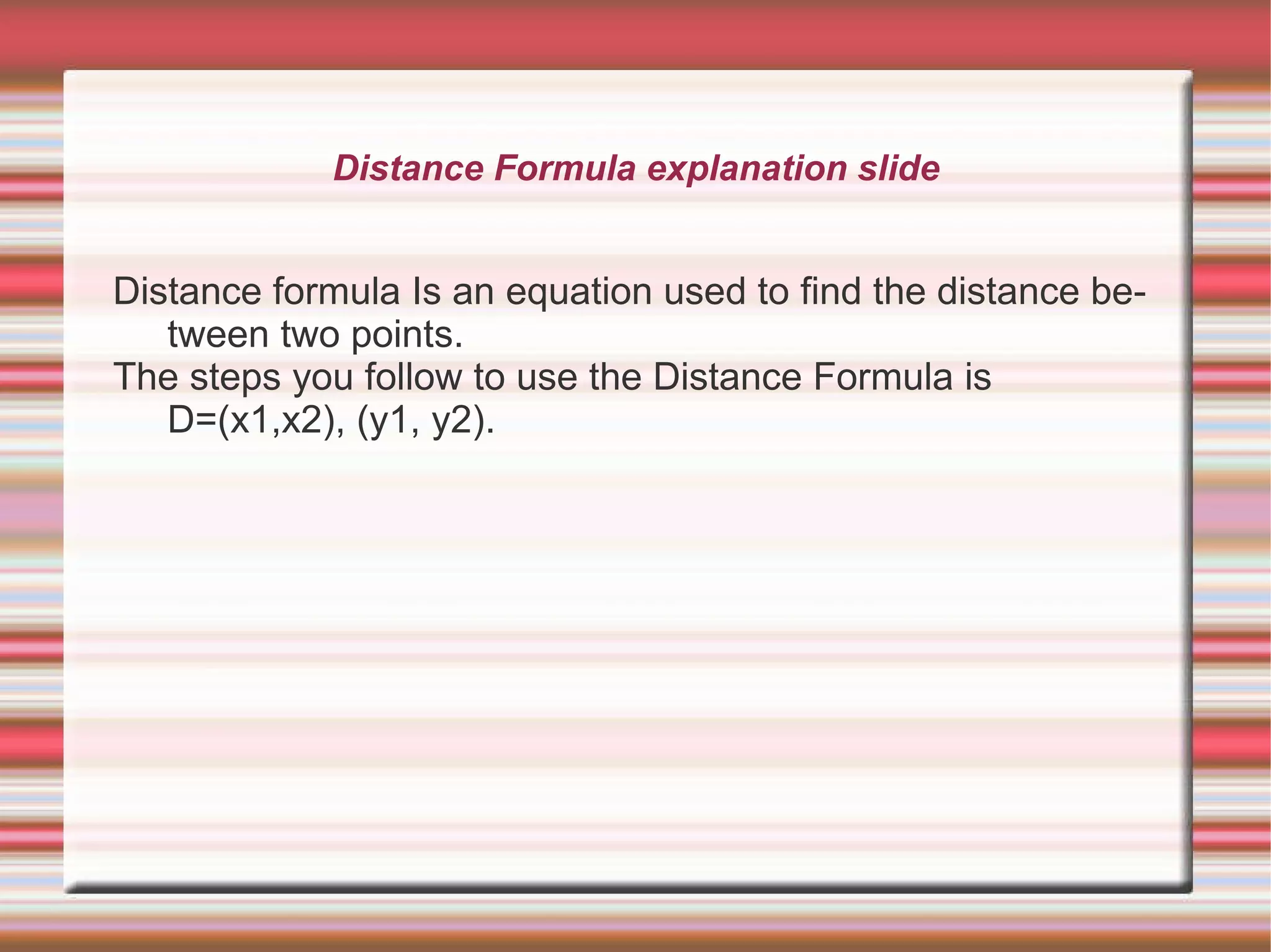 Pythagorean theorem and distance formula | ODP