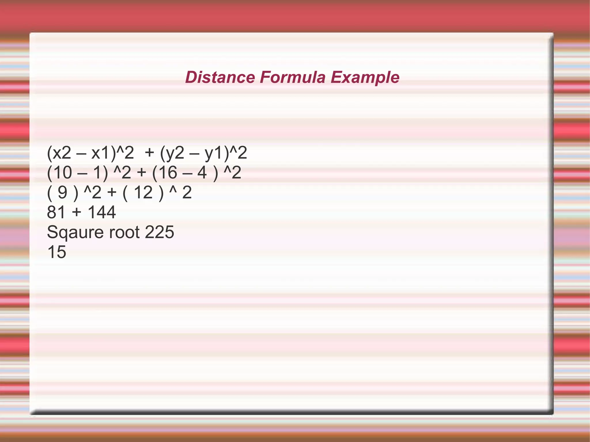Pythagorean theorem and distance formula | ODP