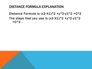 Pythagorean theorem and distance formula | PPT