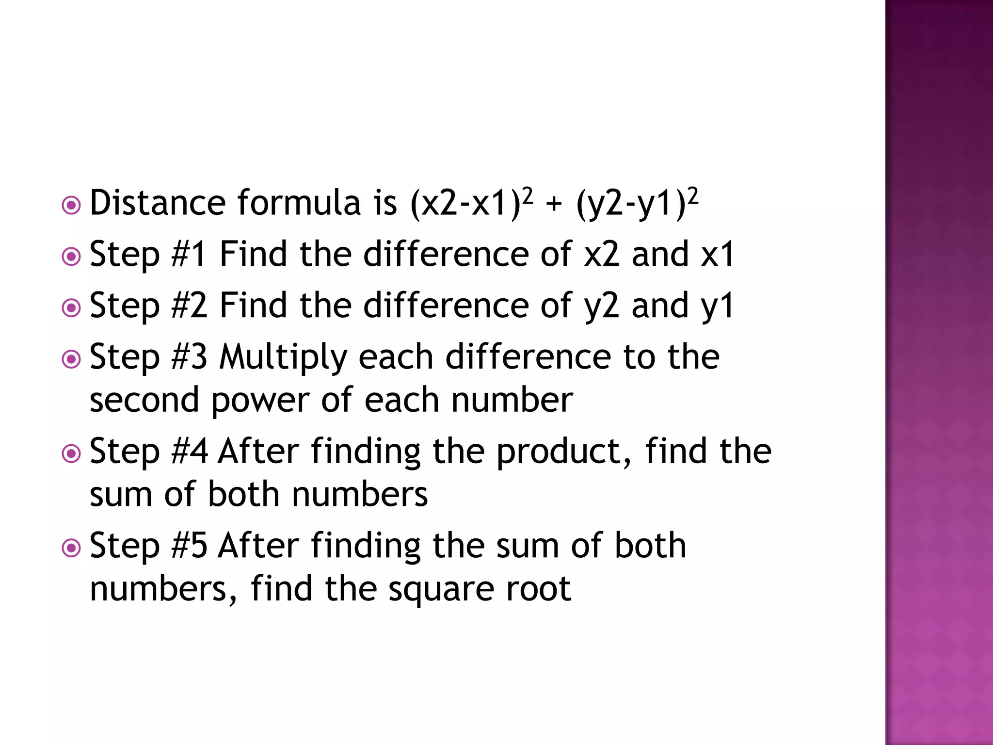 Pythagorean theorem and distance formula | PPT