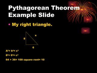 Pythagorean theorem and distance formula power point | PPT | Physics | Science