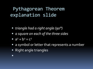 Pythagorean theorem and distance formula power point | PPTX | Physics | Science