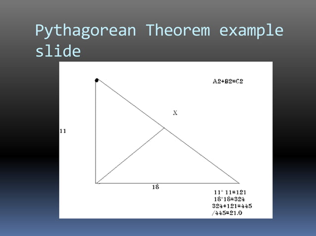 Pythagorean theorem and distance formula power point | PPT