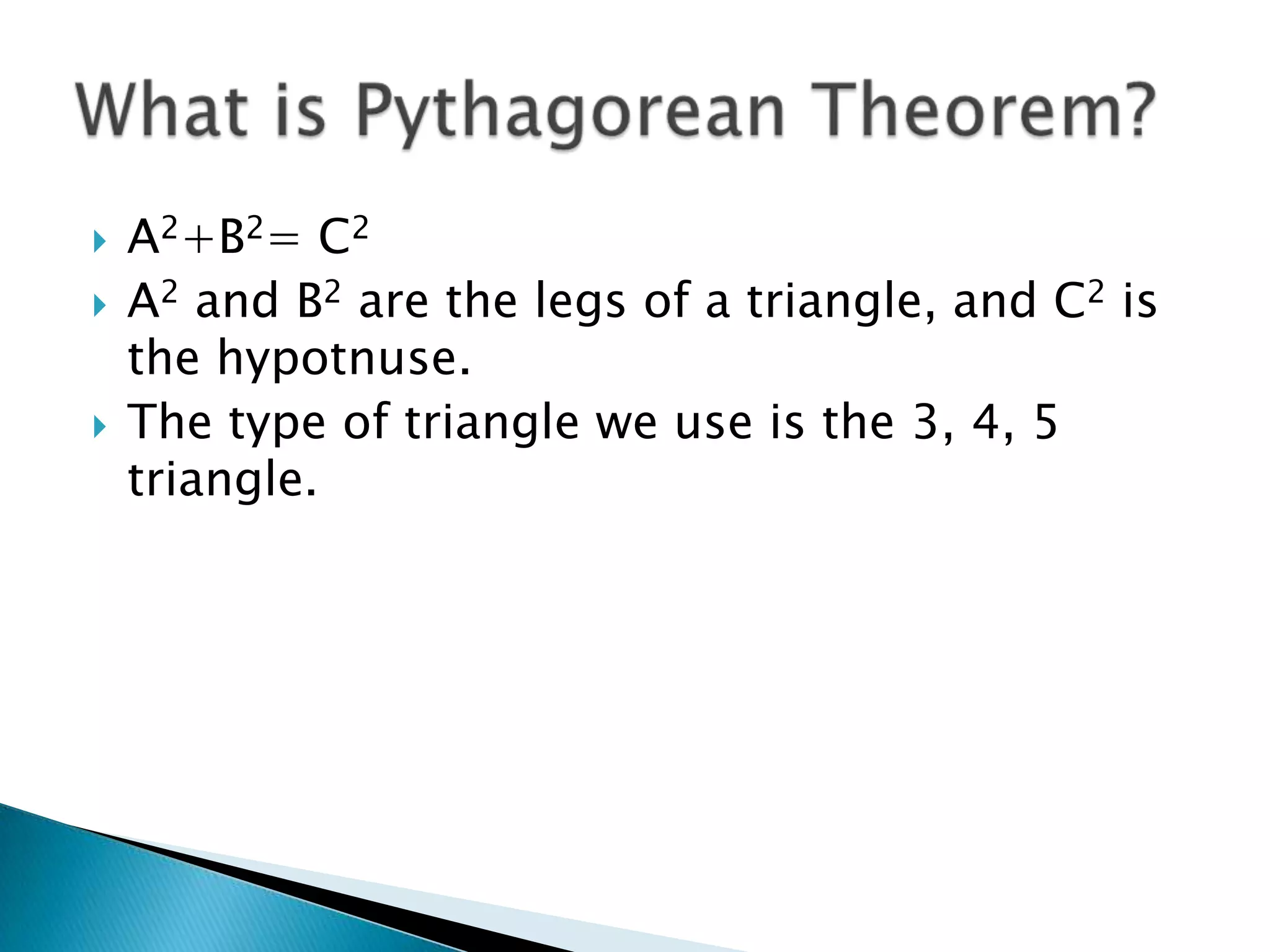 Pythagorean theorem and distance formula powerpoint | PPTX