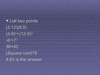 Pythagorean theorem and distance formula powerpoint1 | PPT