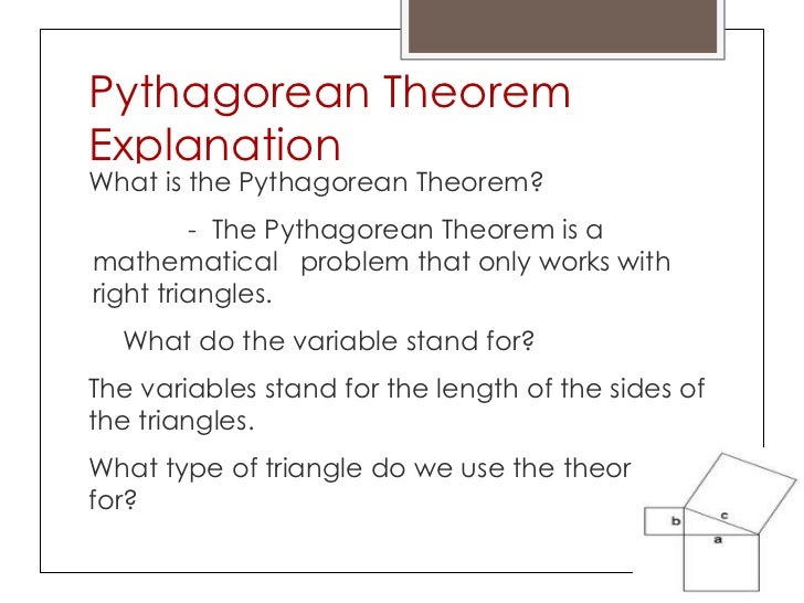 Pythagorean theorem and distance formula Power Point