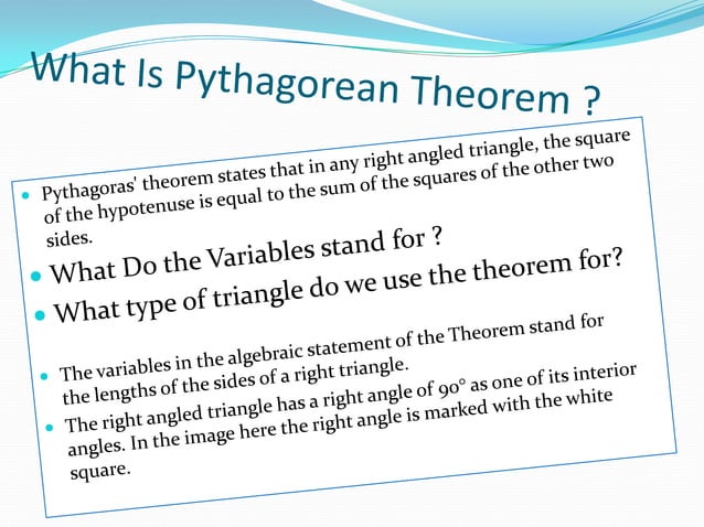 Pythagorean theorem & distance formula ppt | PPT