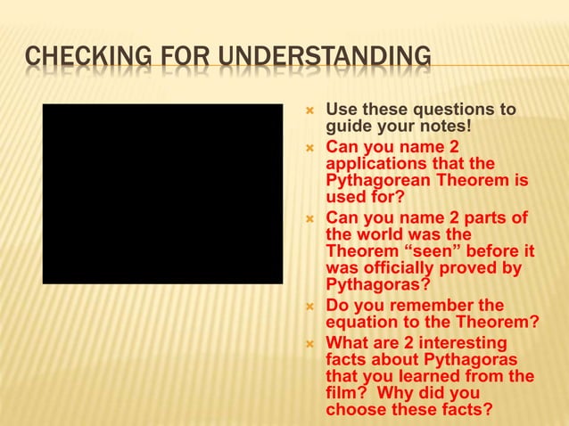 Pythagorean theorem fun dr | PPT