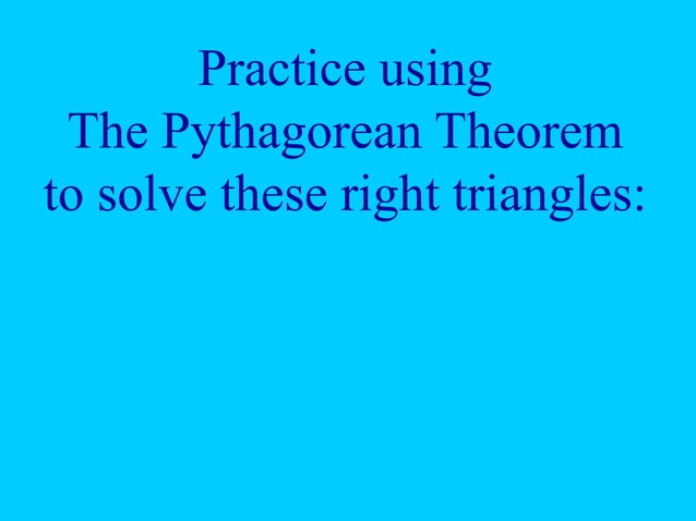 PYTHAGOREAN THEOREM | PPT