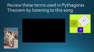 Pythagorean theorem lesson presentation | PPTX