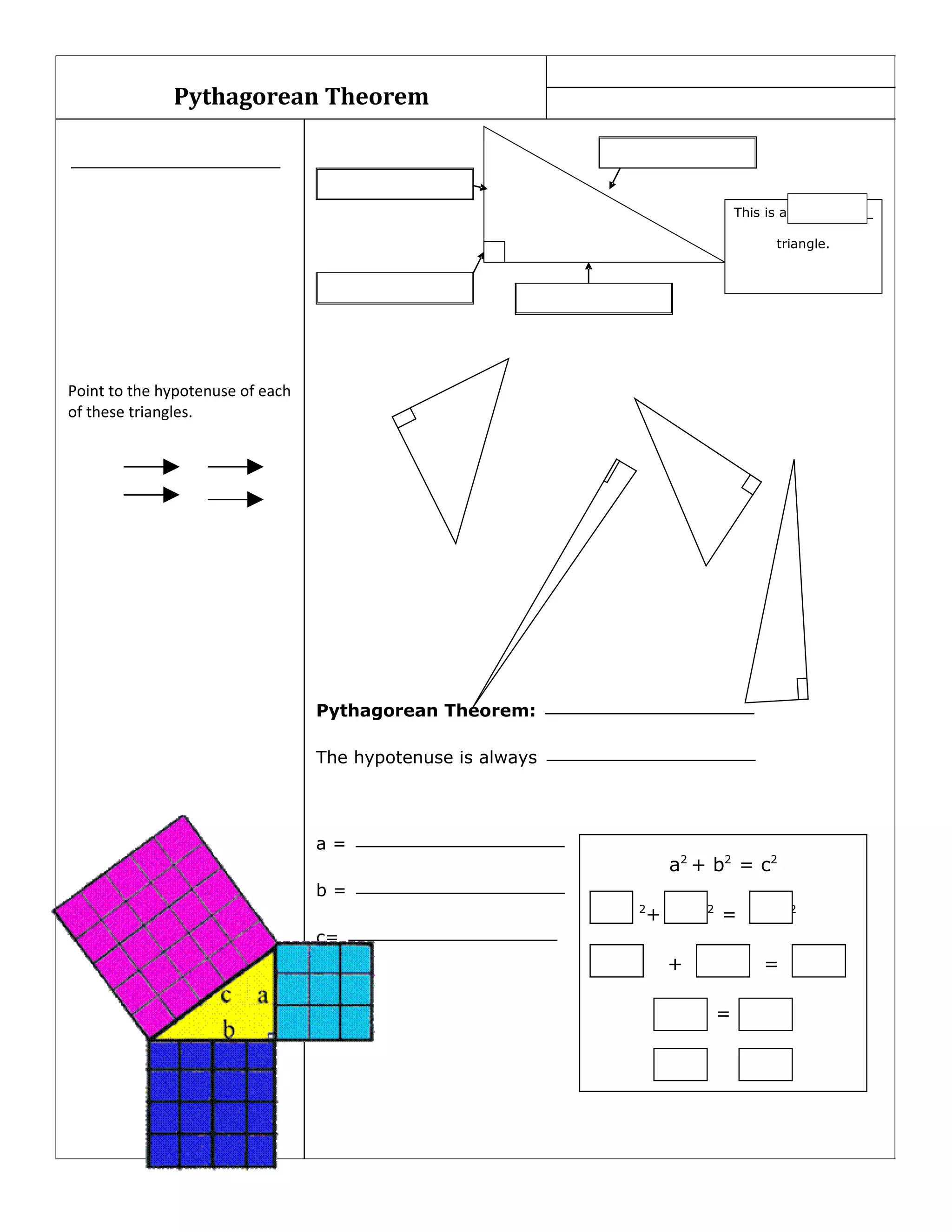 Pythagorean theorem notes | DOC
