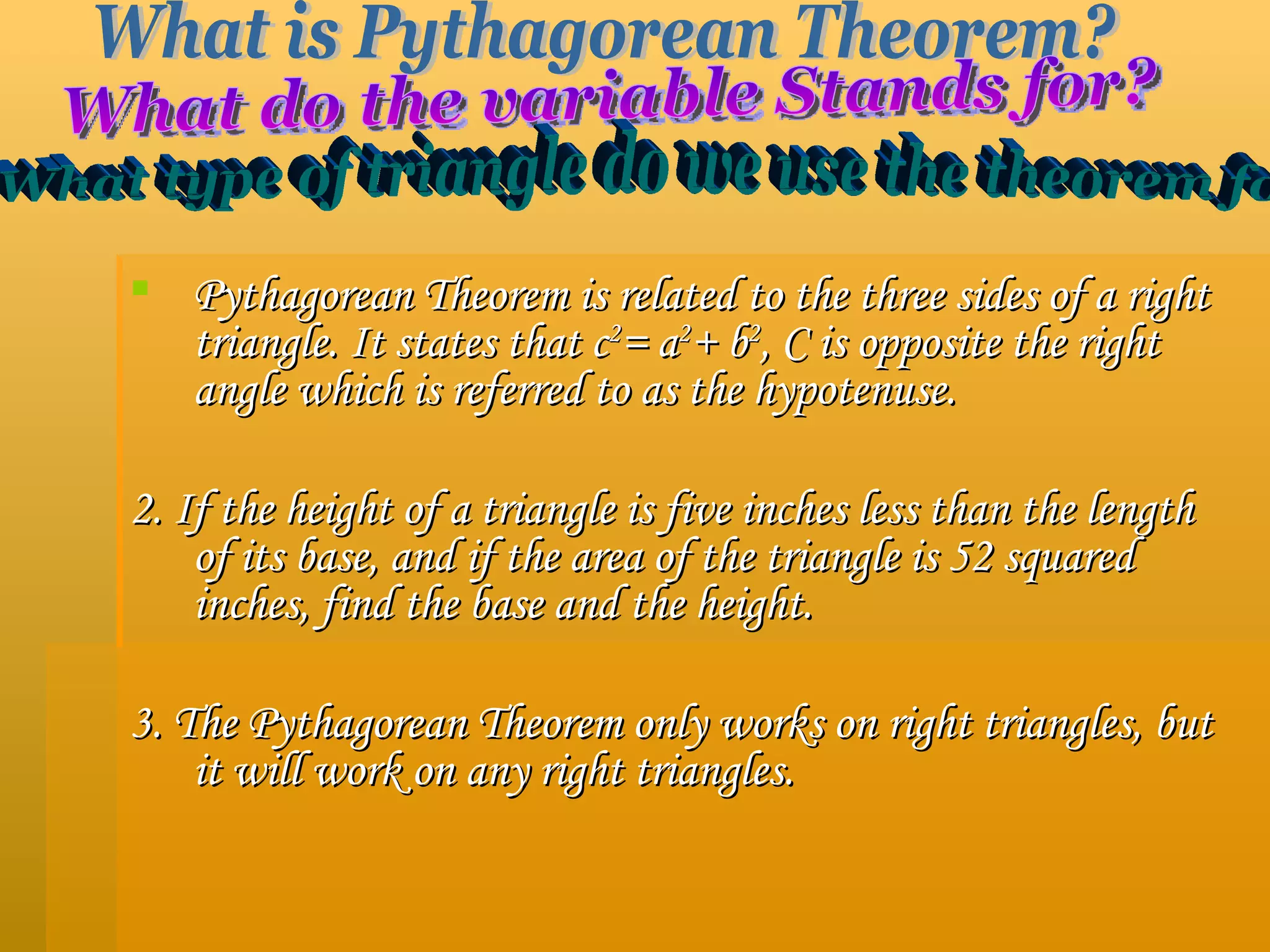 Pythagorean theorem powerpoint | PPT | Physics | Science