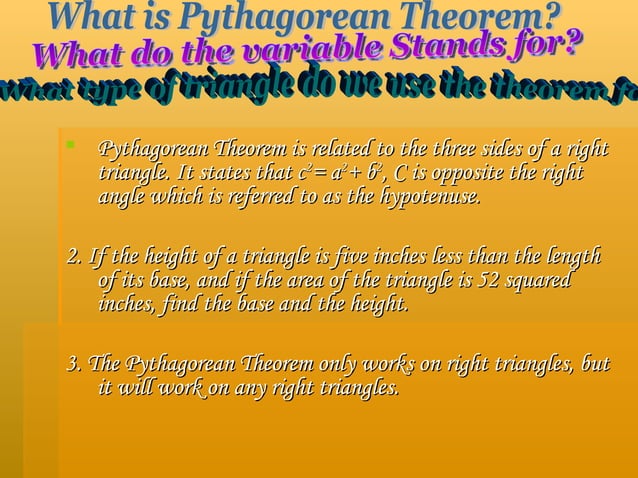 Pythagorean theorem powerpoint | PPT | Physics | Science