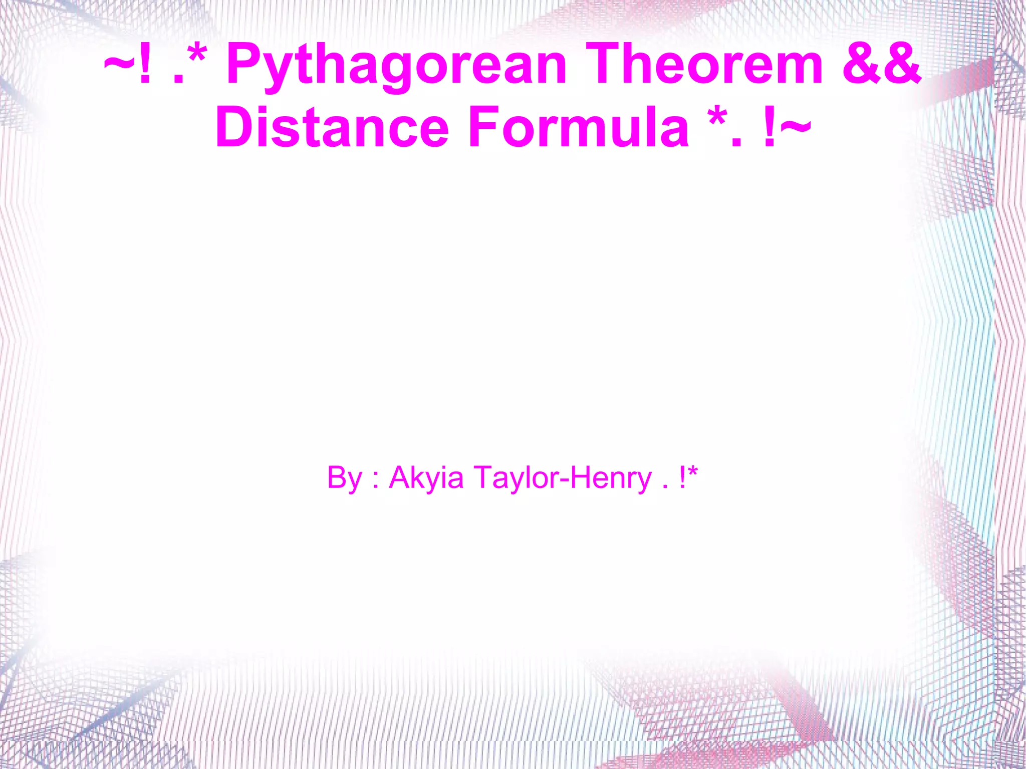 Pythagorean theorem power point ! | ODP | Physics | Science