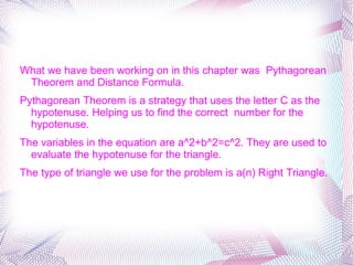 Pythagorean theorem power point ! | PPT