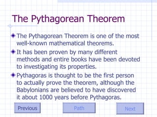 Pythagorean theorem vft | PPT