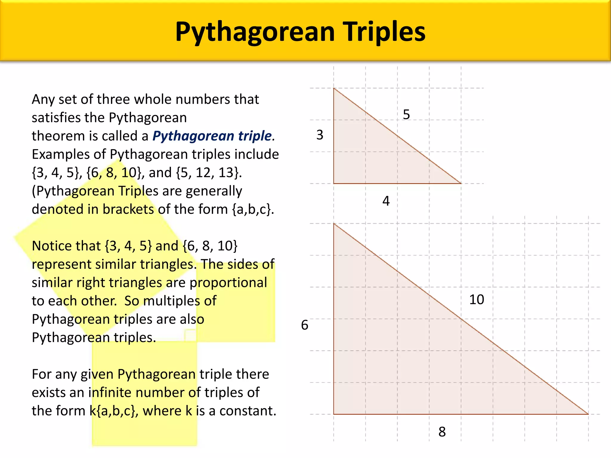 Pythagorean triples | PPTX