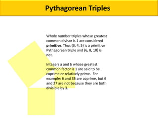 Pythagorean triples | PPTX