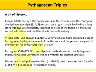 Pythagorean triples | PPTX