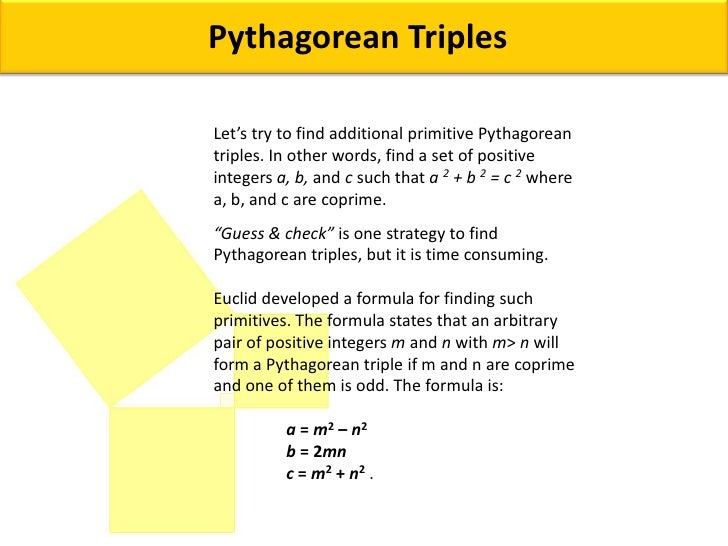 Pythagorean triples