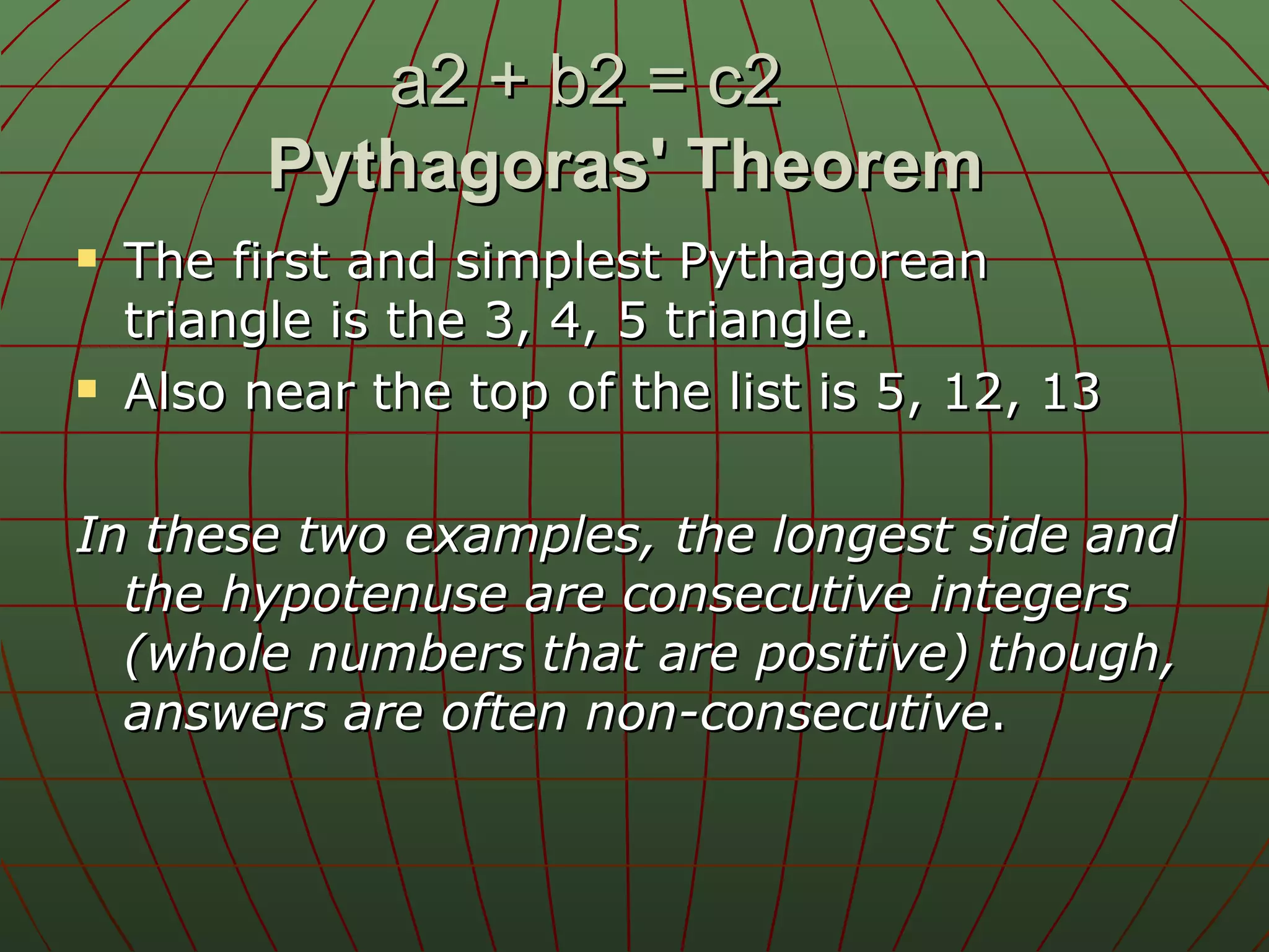 Pythagorean triples | PPT