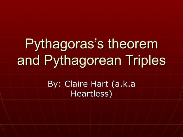 Pythagorean triples | PPT