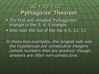 Pythagorean triples | PPT