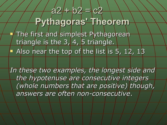 Pythagorean triples | PPT