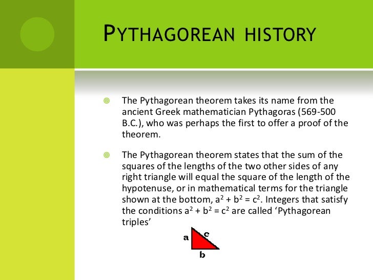 Pythagorean triples