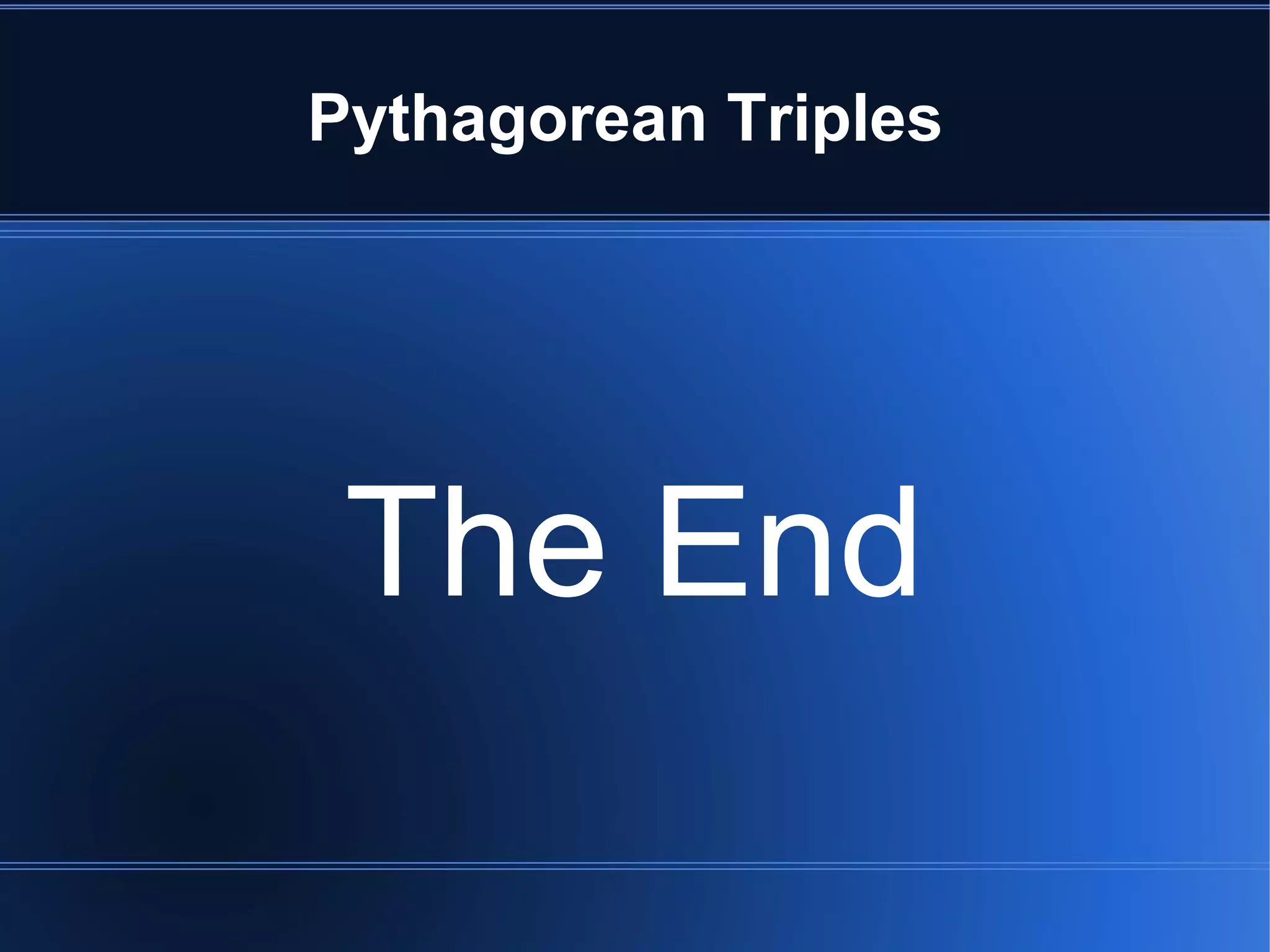 Pythagorean triples presentation | ODP
