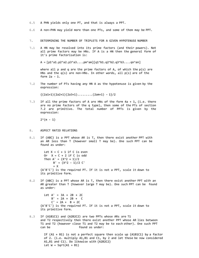 Pythagorean Triplets | PDF