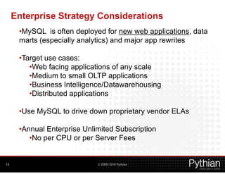 Pythian MySQL - database for the web based economy | PPT