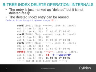 Indexes From the Concept to Internals | PPT