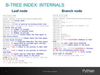 Indexes From the Concept to Internals | PPT
