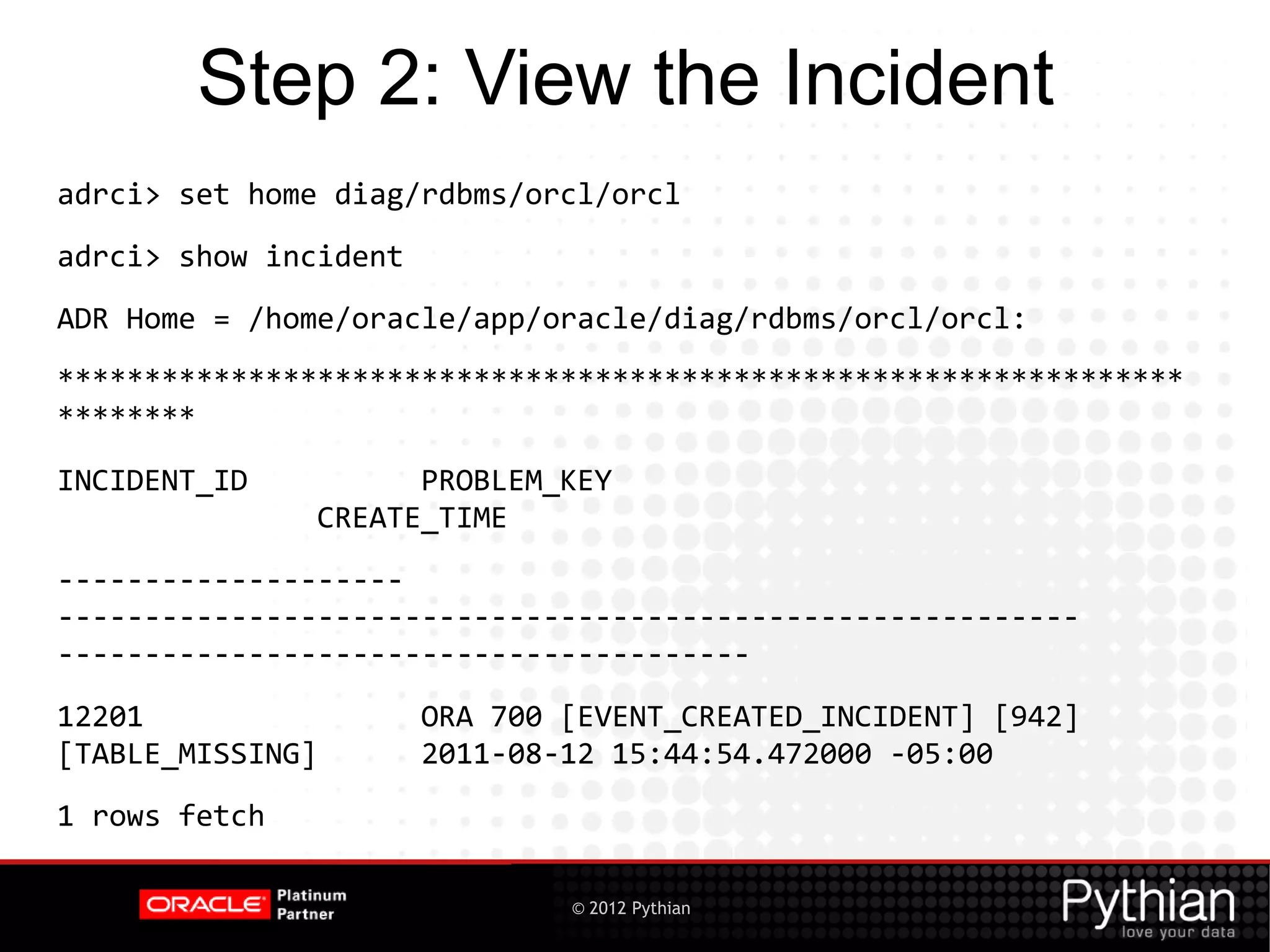 Oracle 11g: Learning to Love the ADR | ODP