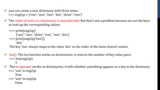 Pytho dictionaries | PPT