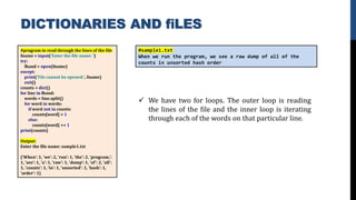 Pytho dictionaries | PPT