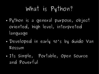 Python Workshop. LUG Maniapl | PPT