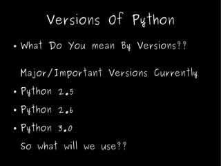 Python Workshop. LUG Maniapl | PPT