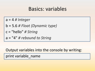 Intro to Python | PPTX | Programming Languages | Computing