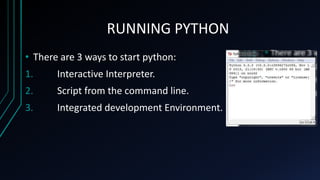 Python | PPTX | Programming Languages | Computing