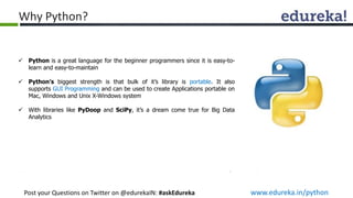 Python for Big Data Analytics | PPT | Free Download