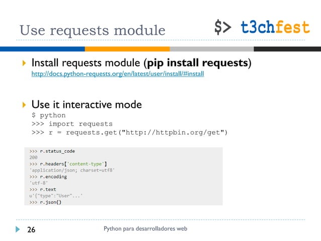 Python para desarrolladores web | PPT